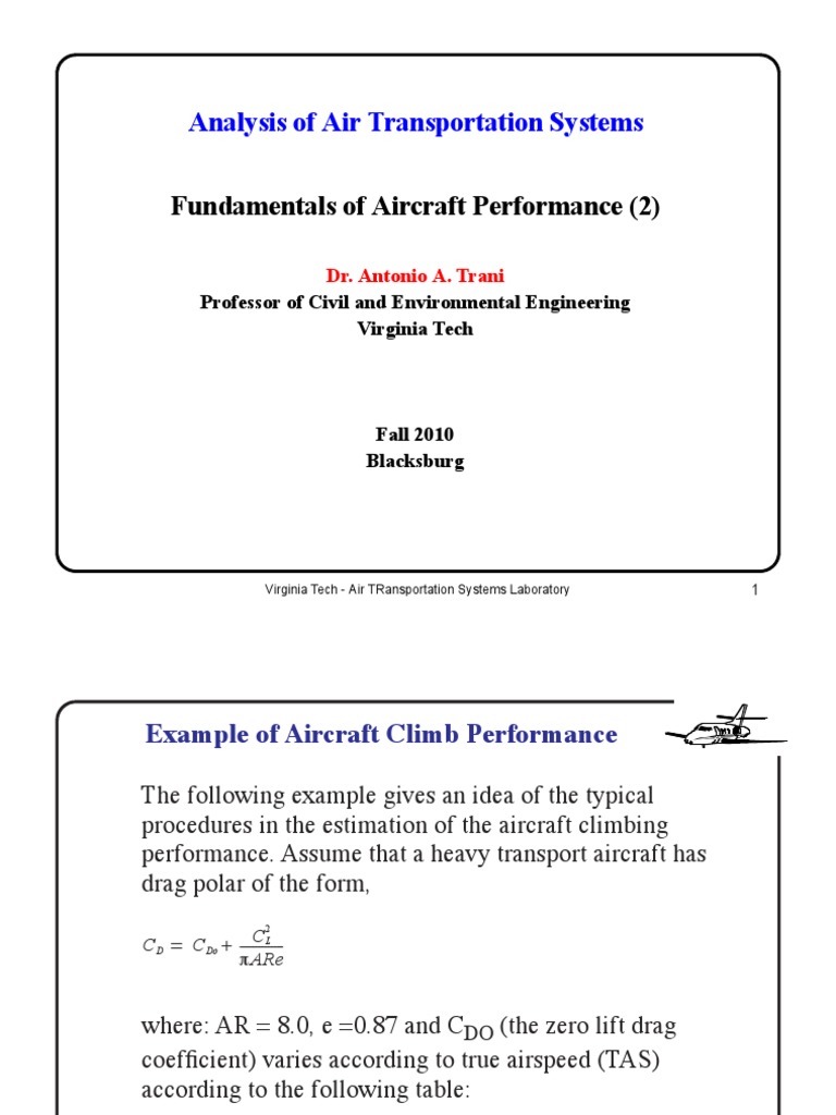 Aircraft Perf Notes2 | PDF | Airspeed | Drag (Physics)