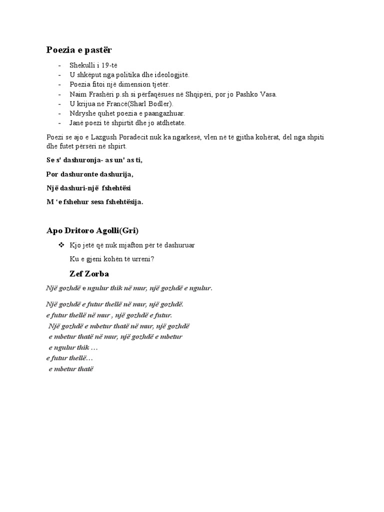 Poezia e Pastër. | PDF