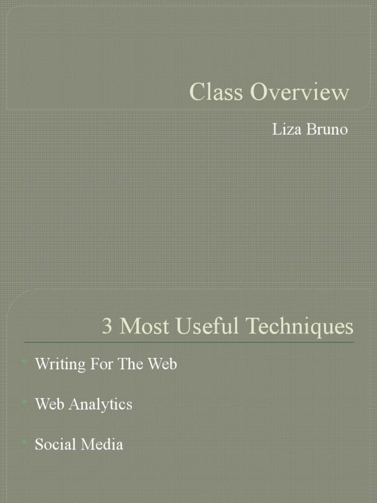 Class Overview | PDF
