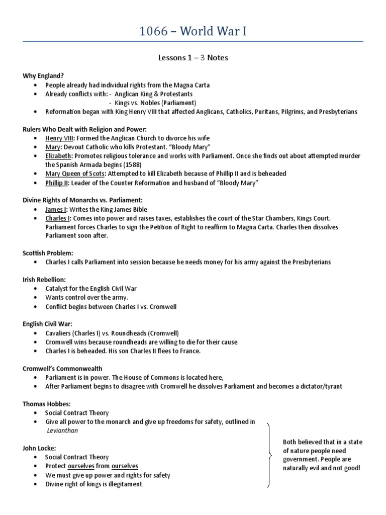 World History 16.1-16.3 Notes | PDF | Parliament | Christian ...