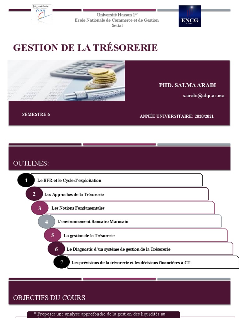 Gestion de La TrÃ©sorerie - Cours | PDF | Fonds de roulement | Finance et gestion monétaire