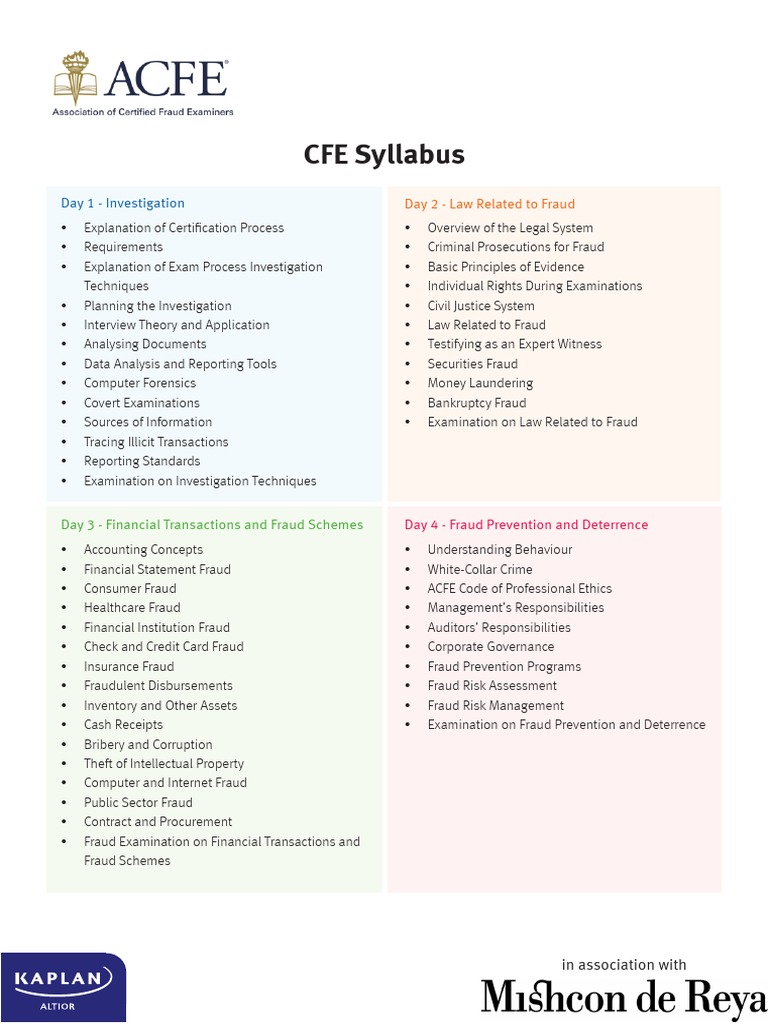 CFE Syllabus: Day 1 - Investigation | PDF