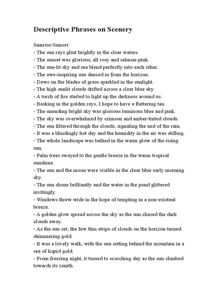 Writing Good Descriptive Essay Vocabulary Bibliographyquizlet x fc2