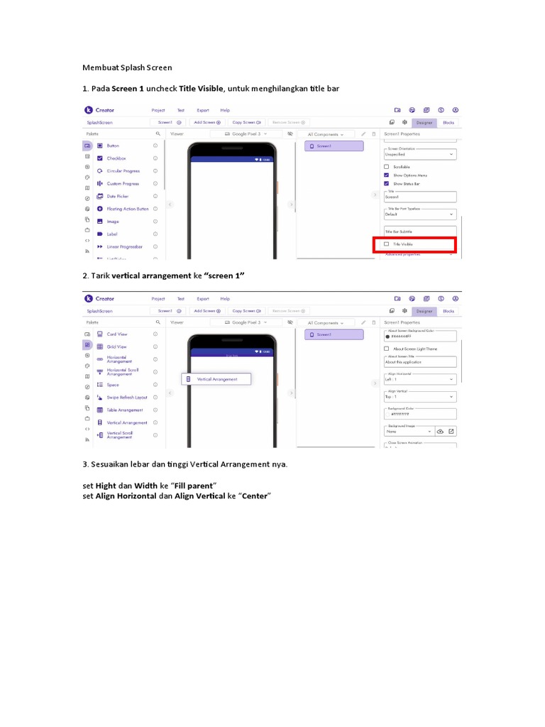 Membuat Splash Screen Mobile Sederhana | PDF