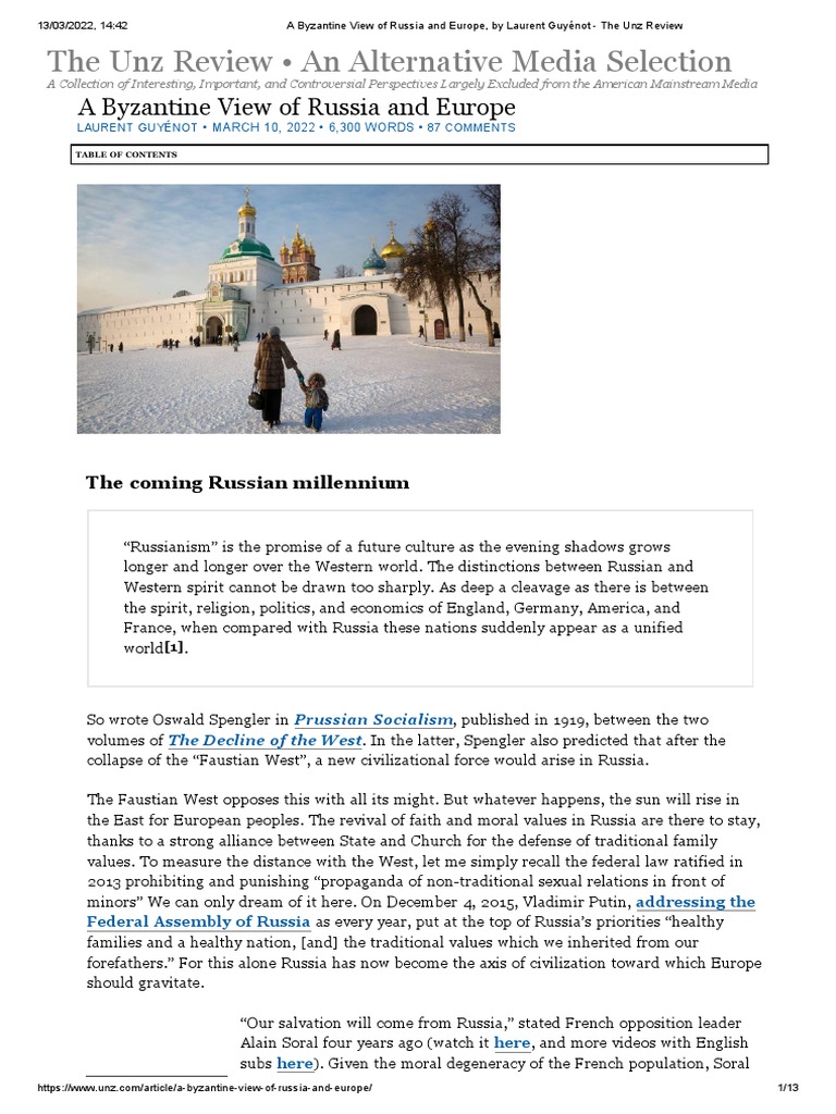 Russia's Byzantine Legacy and Future | PDF | Byzantine Empire | Crusades