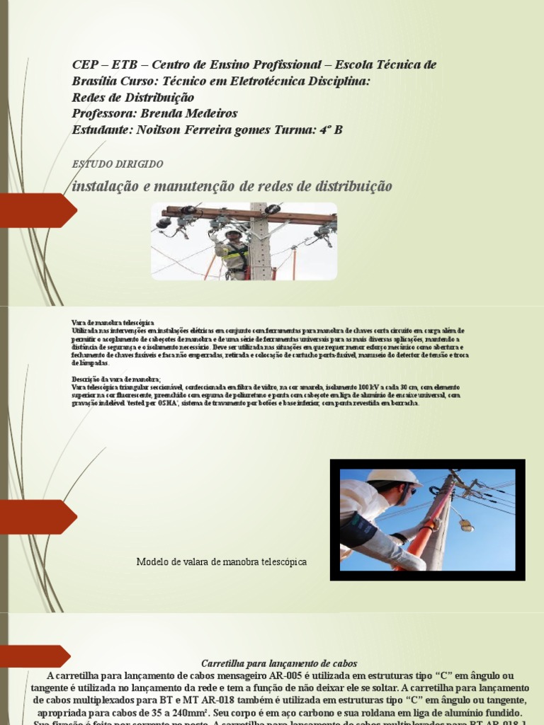 Cep - Etb - Estudo Dirigido | PDF | Rede de computadores | Eletricista