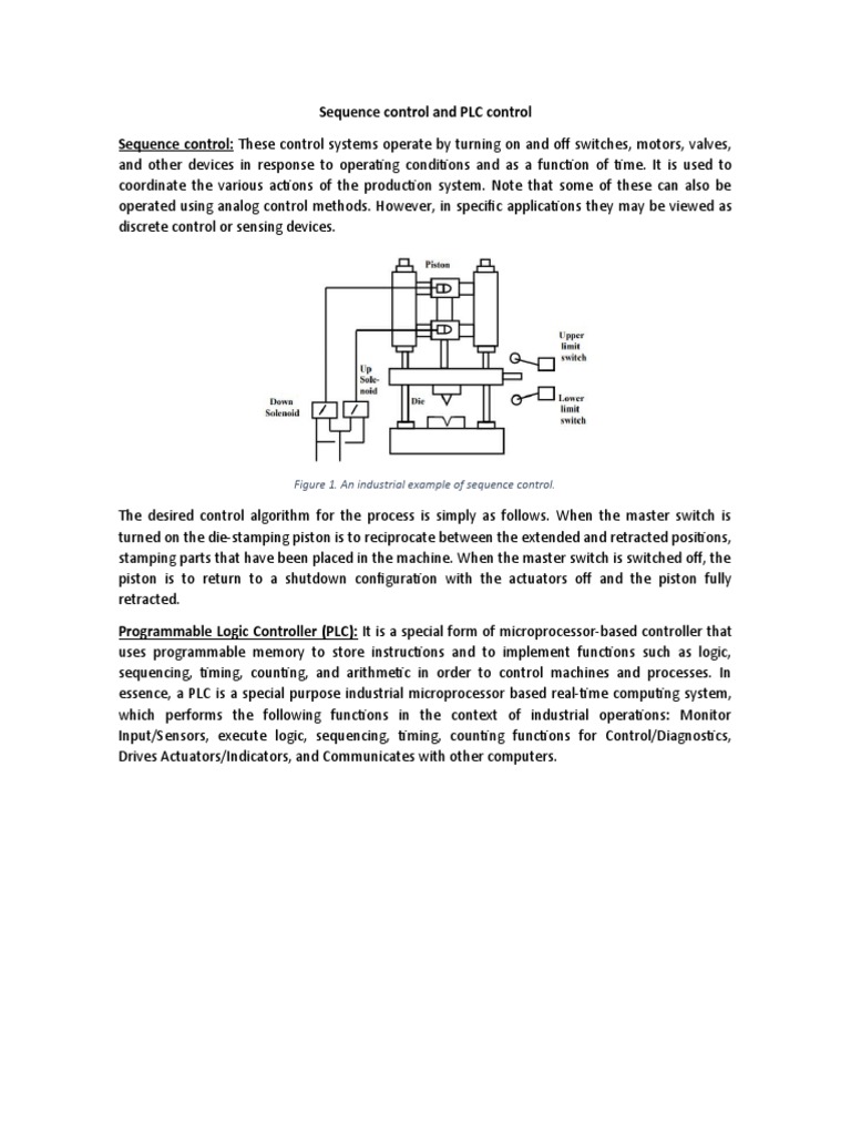 Sequence Control and PLC Control | PDF