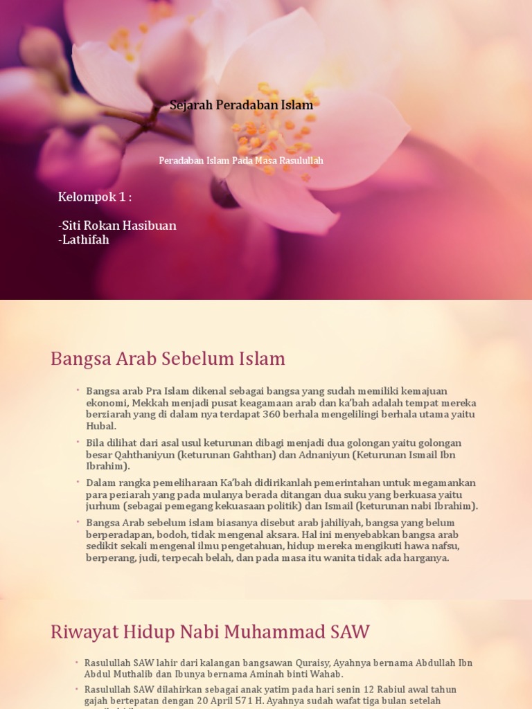 Sejarah Peradaban Islam dan Nabi Muhammad | PDF | Politik | Agama ...