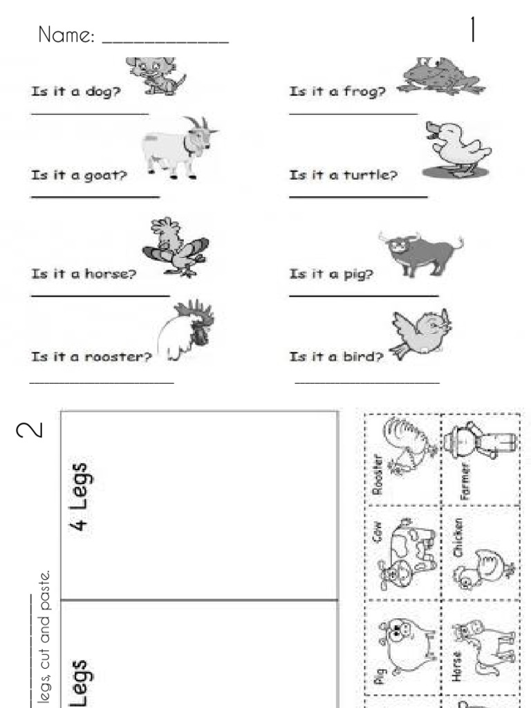 Animals Worksheets To Print | PDF
