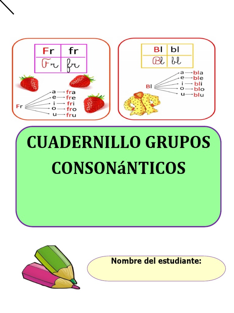 Cuadernillo Grupos Consonanticos | PDF