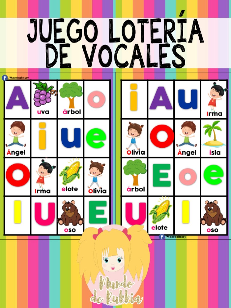 Loteria de Vocales | PDF