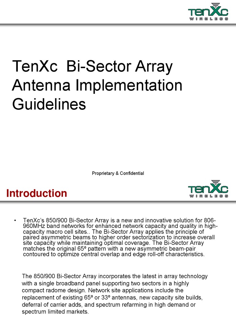 Tenxc Bi Sector Array Antenna Implementation Guideline | Download Free ...