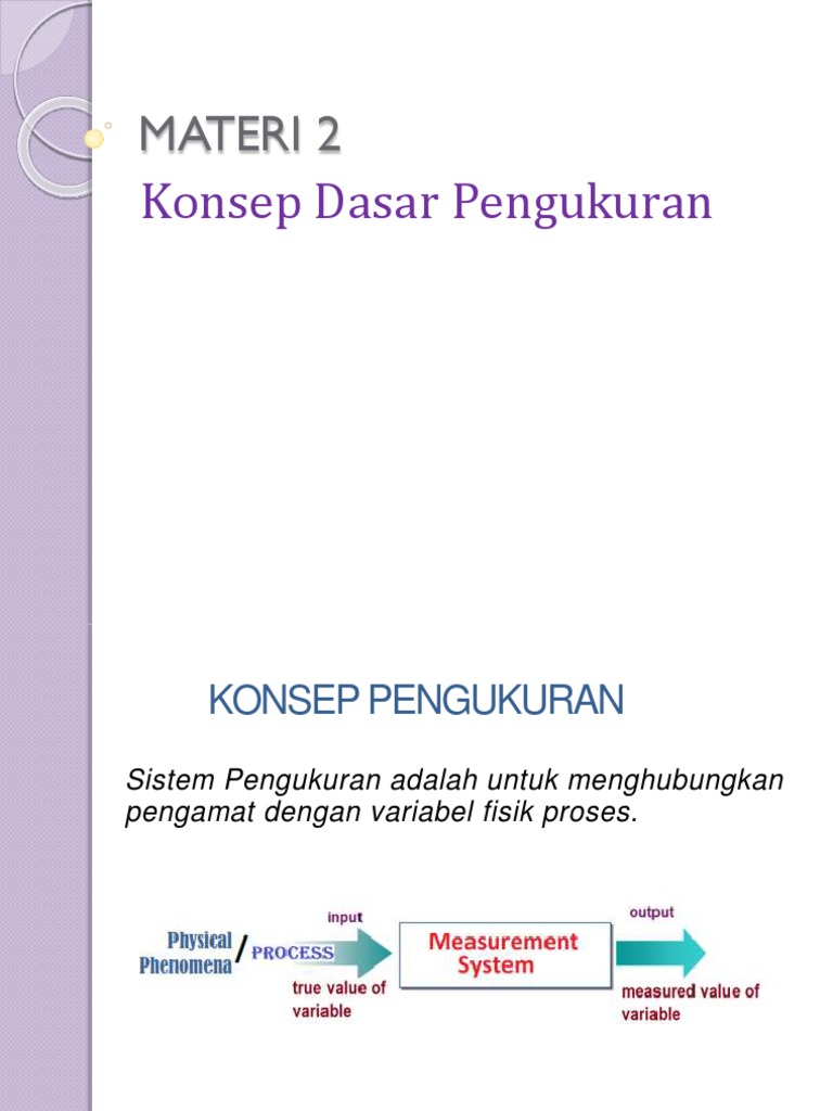 Konsep Dasar Pengukuran | PDF