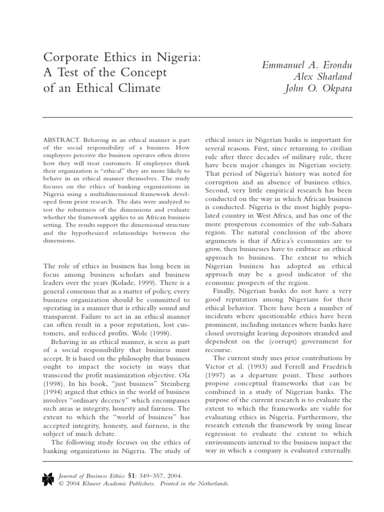 John Okpara 2004 | PDF | Dependent And Independent Variables ...