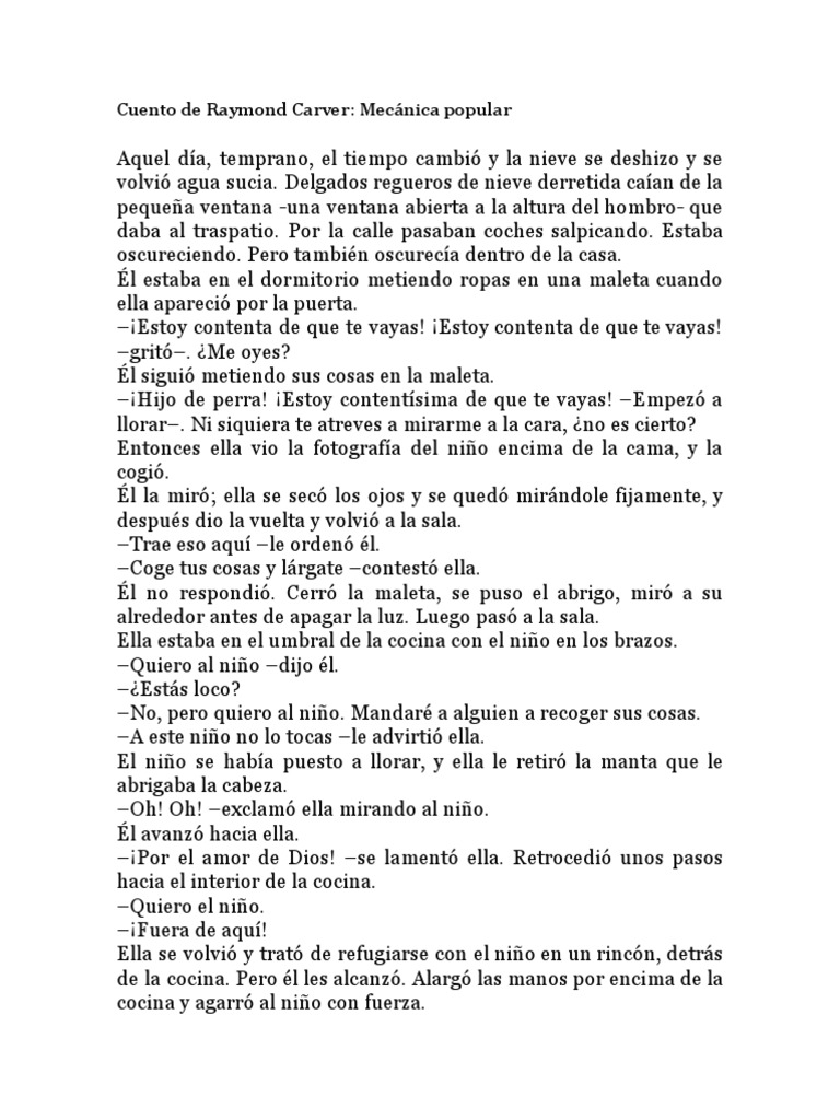 Mecánica Popular - Raymond Carver | PDF