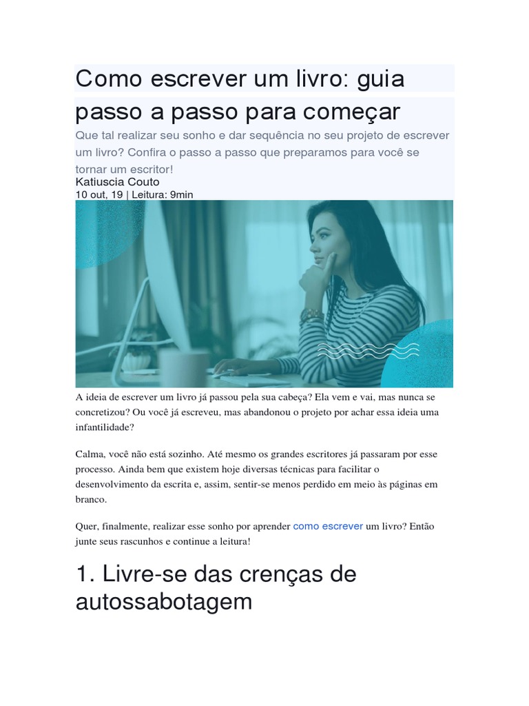 Como Escrever e Publicar Um Livro | PDF | Escrita | Revisão