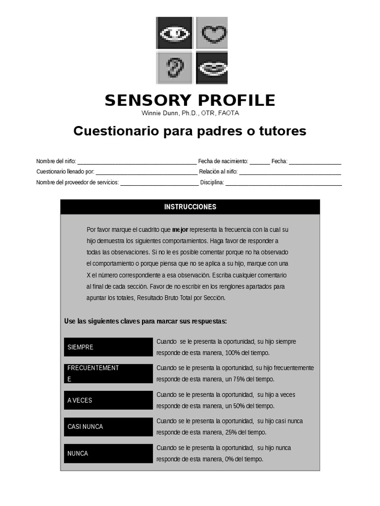 Sensory Profile | PDF | Las emociones | Conceptos psicologicos
