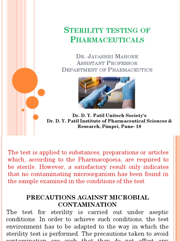 Sterility Testing | PDF | Filtration | Sterilization (Microbiology)