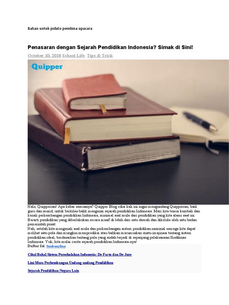Bahan Untuk Pidato | PDF