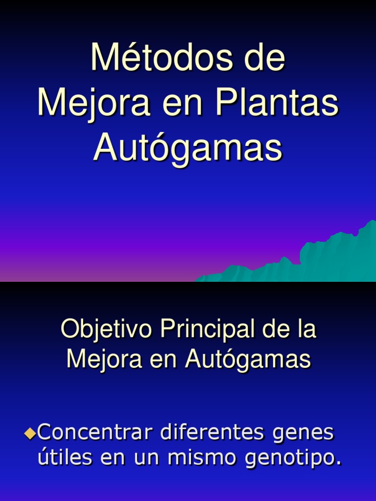 Plantas Autógamas - 1a Parte | PDF | Genotipo | Biología
