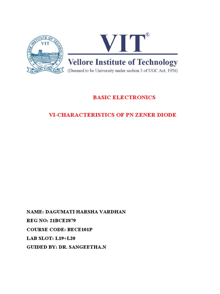 Basic Electronics Experiment 1 Pdf Science And Mathematics