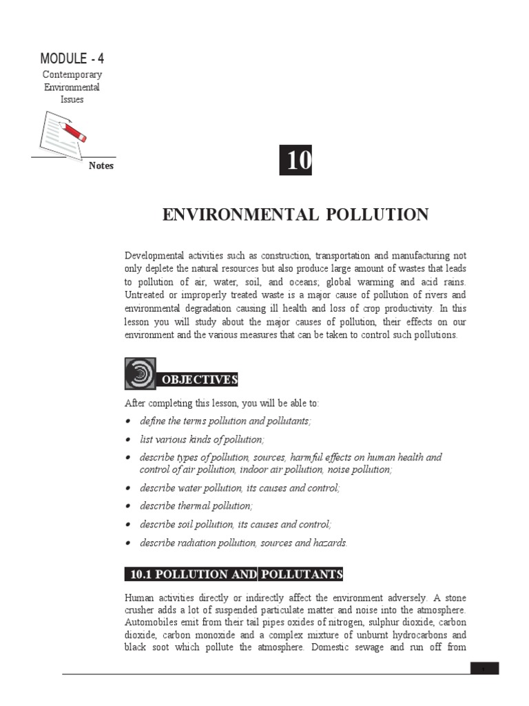 Environmental Pollution 4 | PDF | Water Pollution | Ionizing Radiation