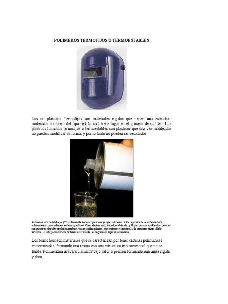 Termofijos Polimeros | PDF | El plastico | Polímeros