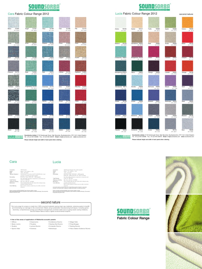 Fabric Colour Chart. 2012 | PDF | Materials | Textiles