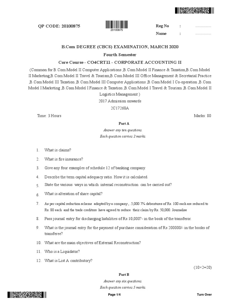 Corporate Accounting Ii Exam Summary Pdf Equity Finance Liquidation