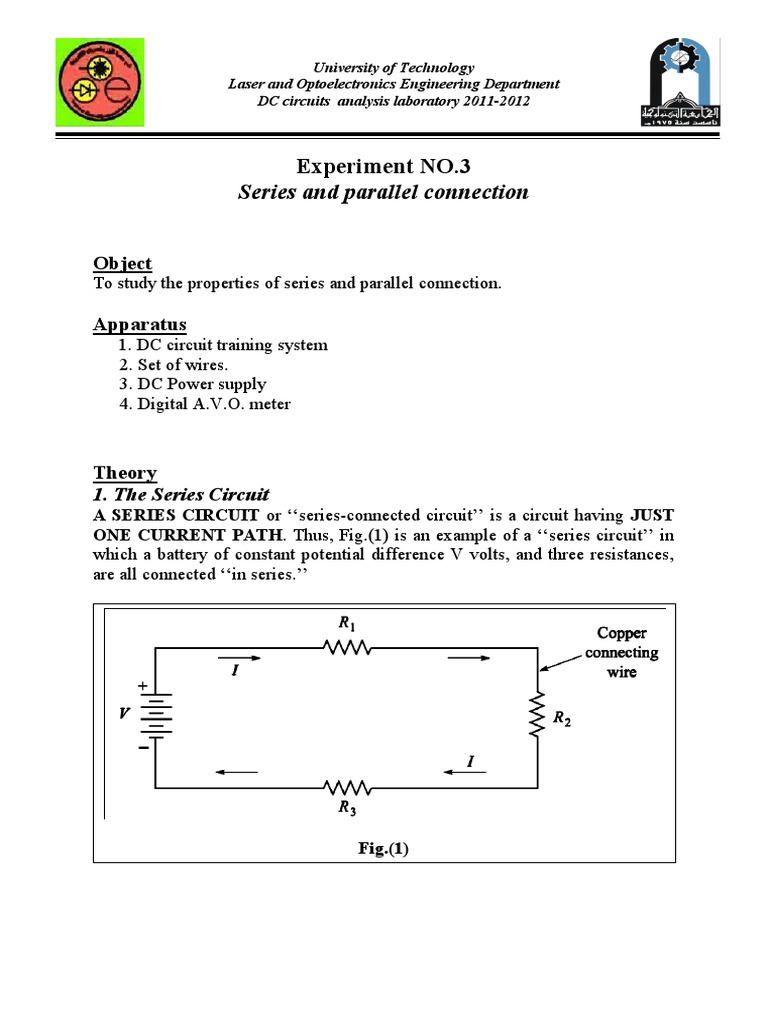 Analysis of Series and Parallel Circuits: Measuring Voltage, Current ...