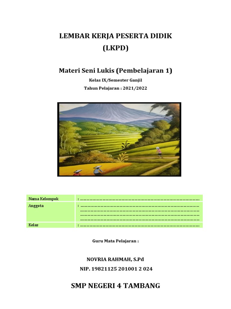 LKPD 1 Seni Lukis | PDF