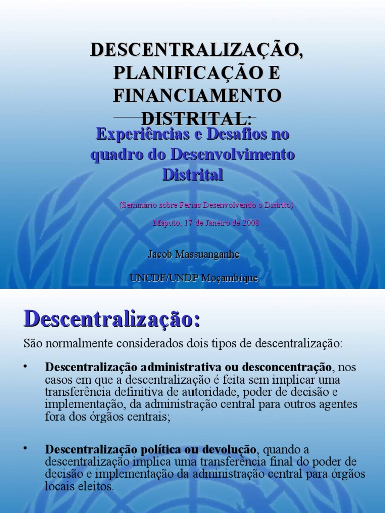 Perfil do Distrito como Pólo de Desenvolvimento: O Papel do Inventário ...