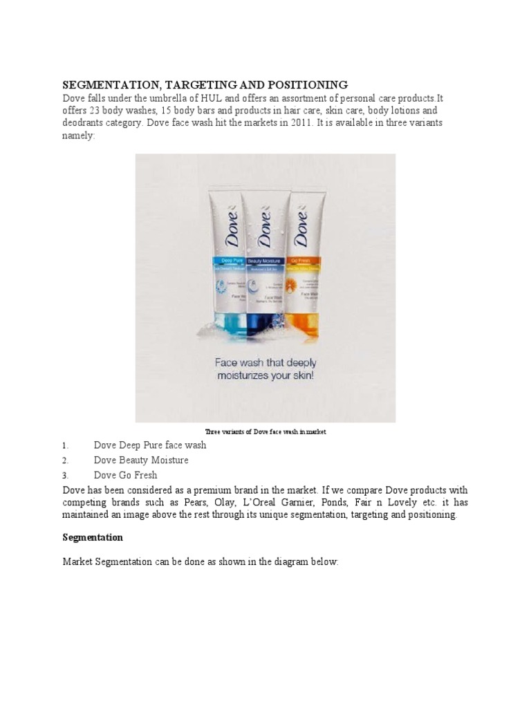 Segmentation, TP of Dove | PDF | Market Segmentation | Brand
