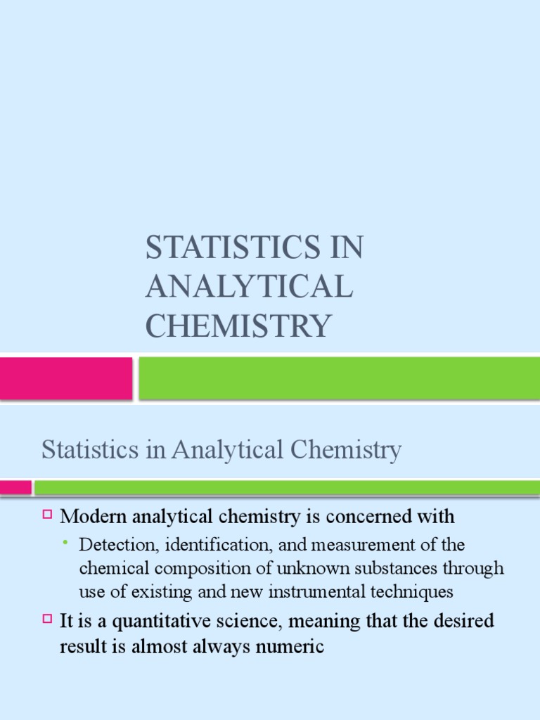 03 Statistics in Analytical Chemistry | PDF | Standard Deviation ...