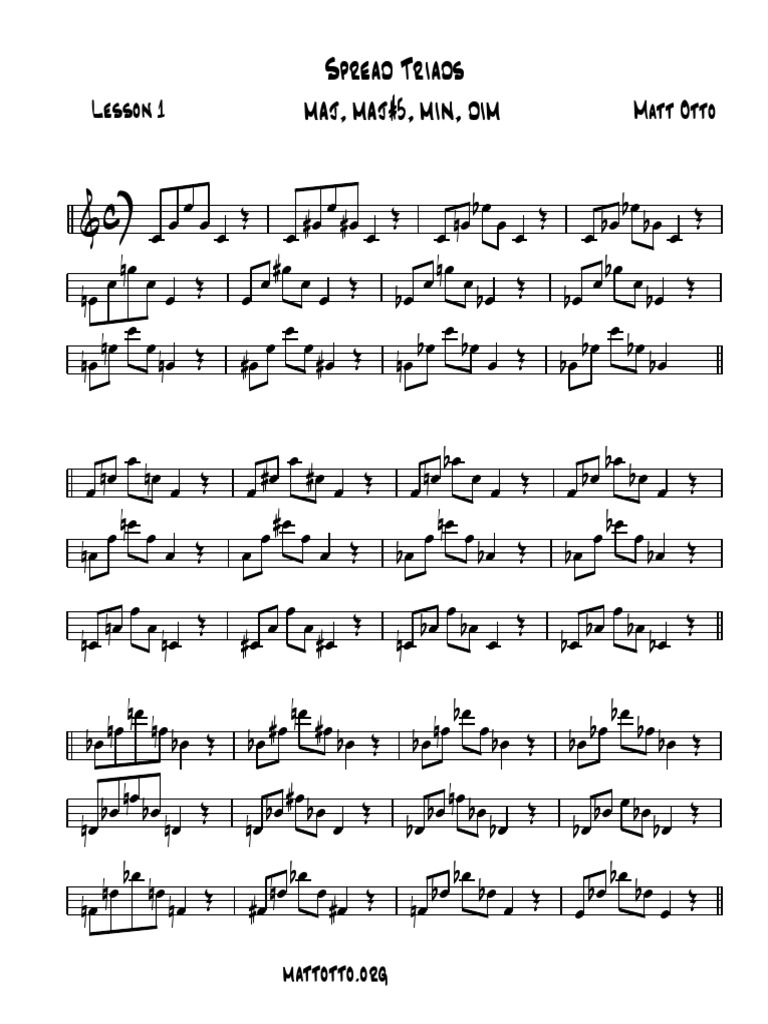 Lesson 1 Spread Triads PDF | PDF