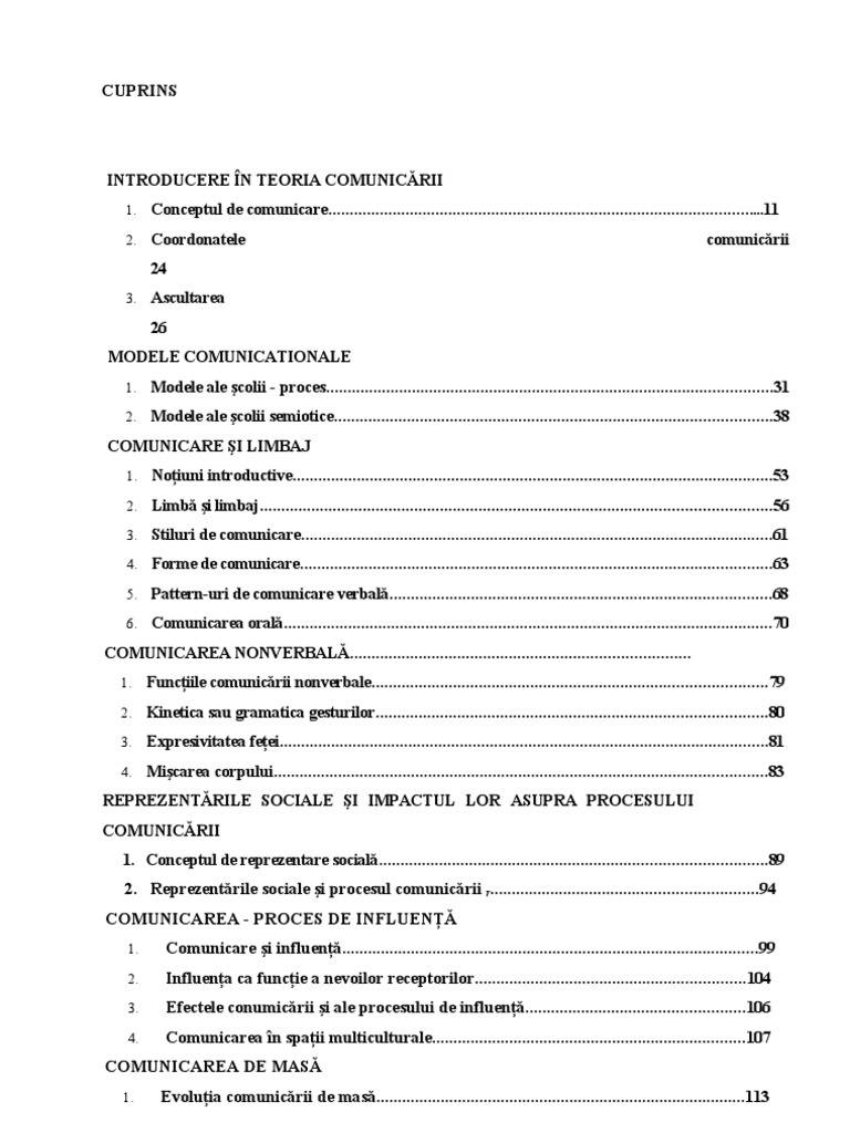 Manual de Teoria Comunicarii Gabriela Vasilescu | PDF