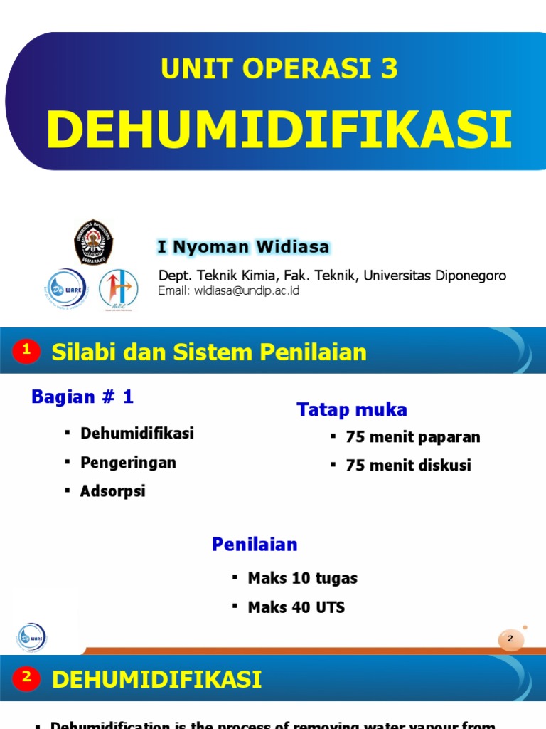 Unit Operasi 3: Dehumidifikasi | PDF | Humidity | Physical Quantities