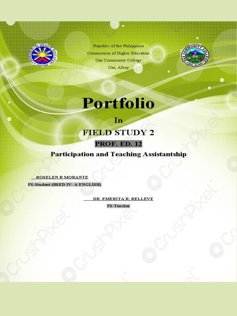 Portfolio: in Field Study 2 | PDF | Language Arts & Discipline