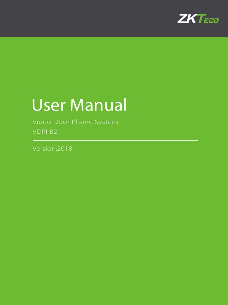 User Manual: Video Door Phone System Vdpi-B2 | PDF | Computers ...
