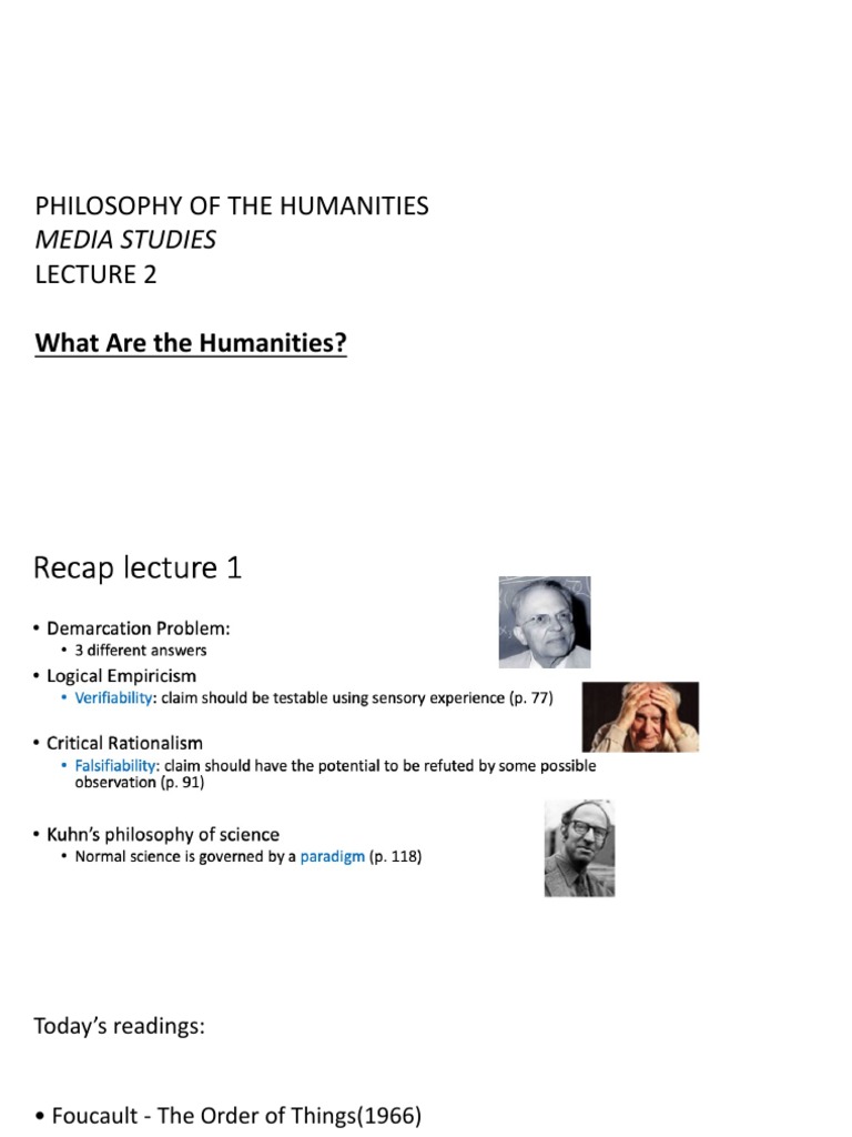 Philosophy of The Humanities: Media Studies | PDF