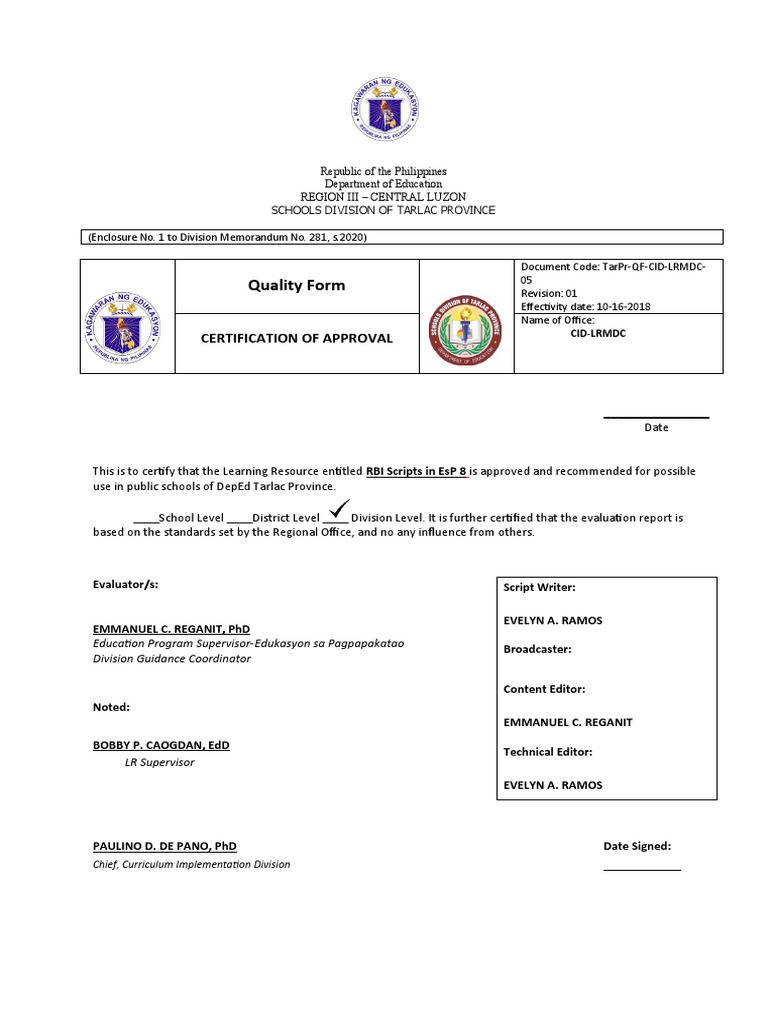 Sample Script-Tarlac-Week-1.1 | PDF | Media Formats | Broadcasting
