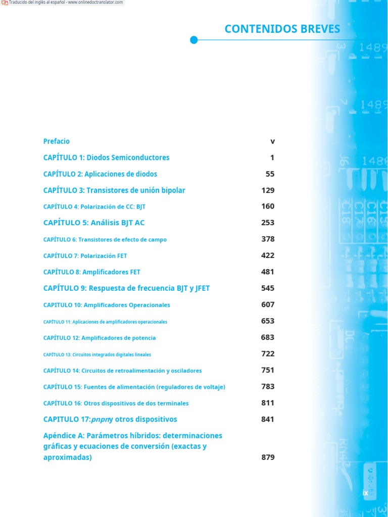 Elect Dev Cir Capitulo 1.en - Es | PDF | Semiconductores | Transistor