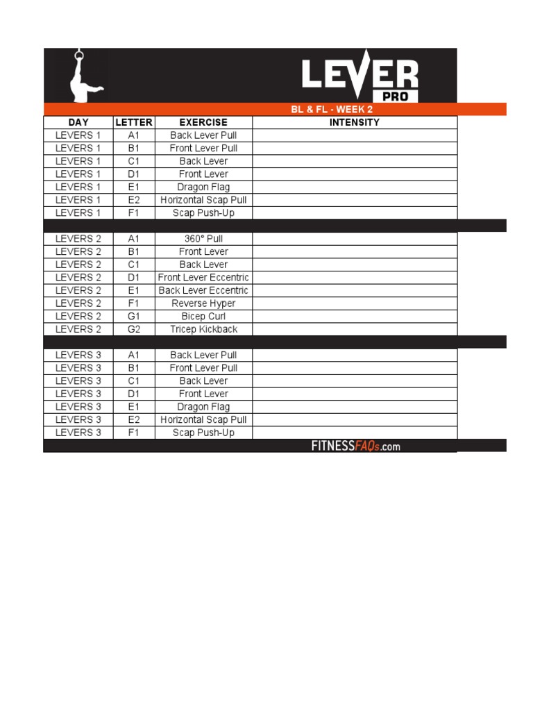 Tracking - 3X Per Week - BL & FL | PDF