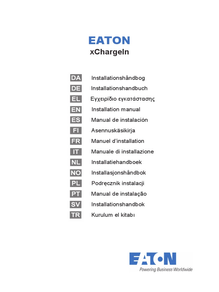 EATON XChargeIn Installation Manual Multi V1.01 | PDF