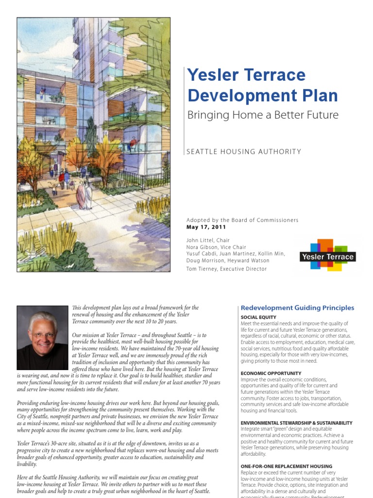 Yesler Terrace Redevelopment Plan | PDF | Affordable Housing | Poverty