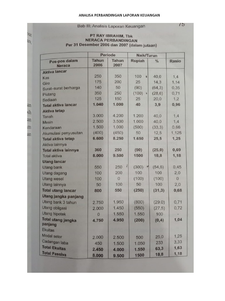Analisis Neraca Dan Laba Rugi PT. Ray Ibrahim TBK | PDF