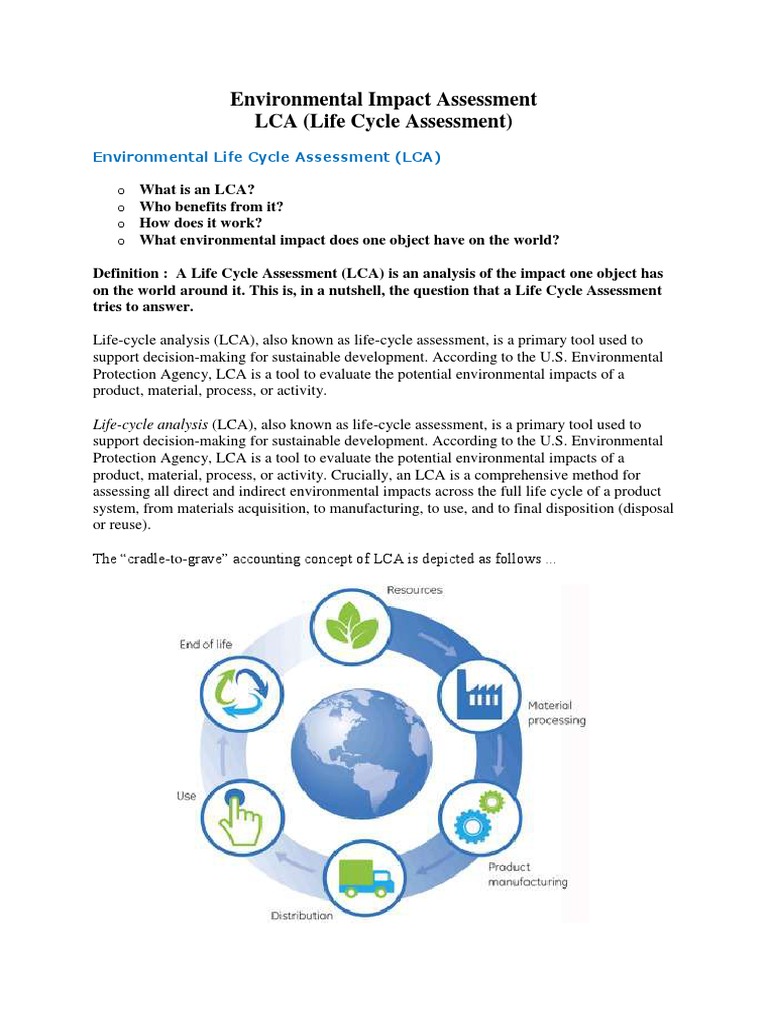 Sustainable Development Tool: LCA | PDF | Life Cycle Assessment ...