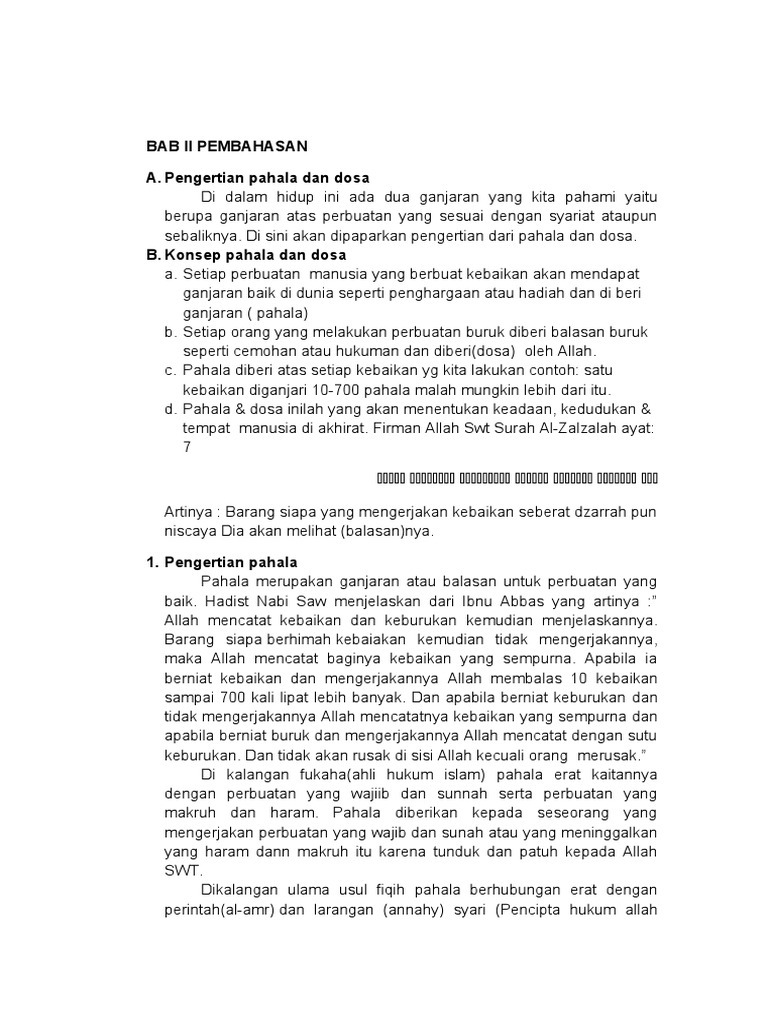 Makala-Pahala Dan Dosa | PDF