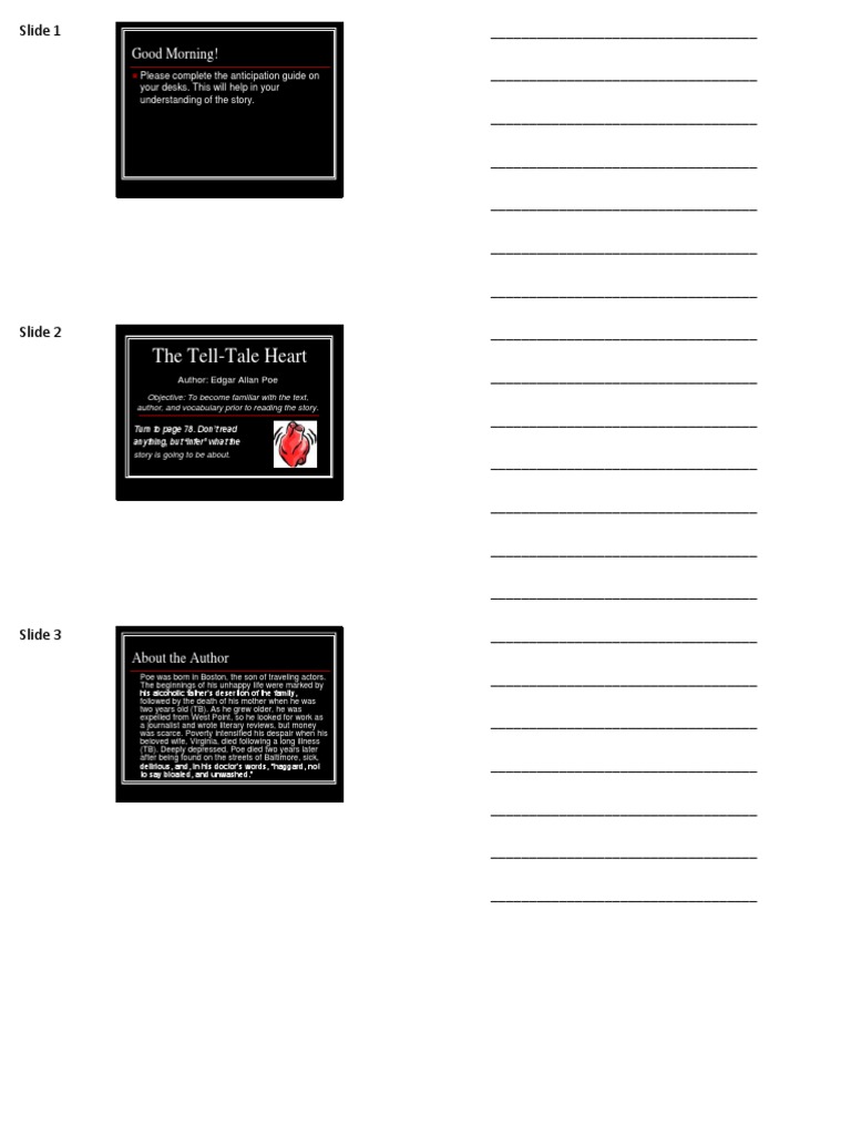 Understanding Tone and Mood in Poe's The Tell-Tale Heart | PDF ...