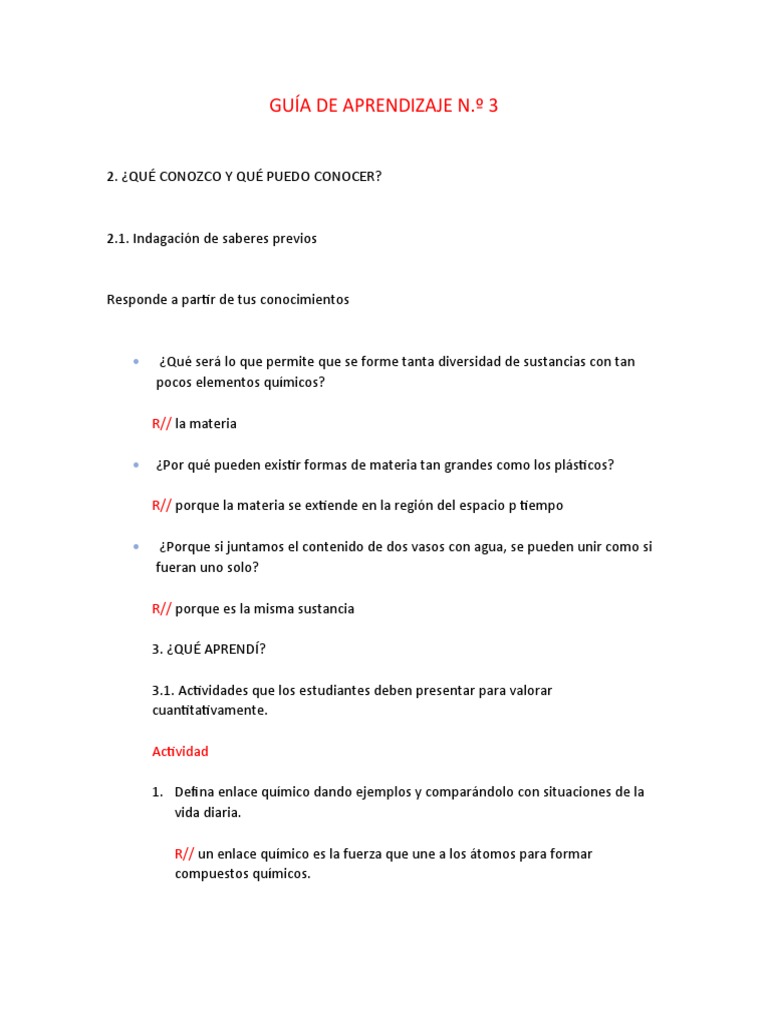 GUÍA DE APRENDIZAJE Enlaces Quimicos | PDF | Enlace químico | Química
